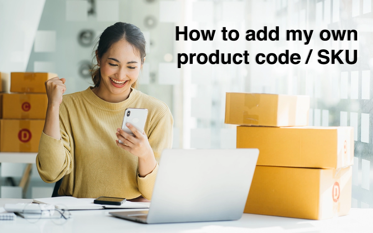How to add my own product code SKU